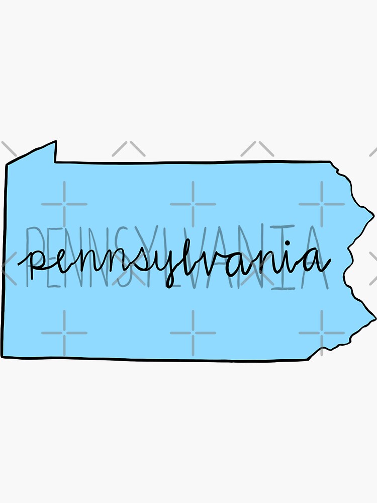 "Pennsylvania Outline" Sticker by Anoss2 | Redbubble