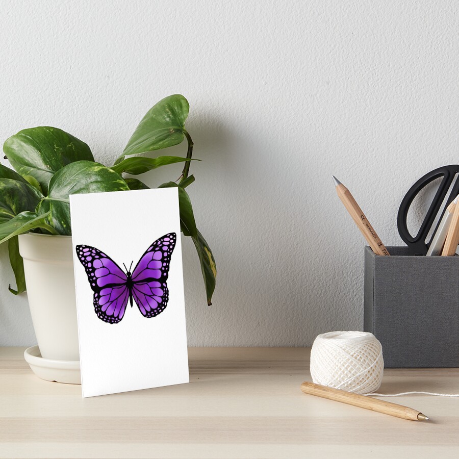 "butterfly - purple" Art Board Print for Sale by camilledash | Redbubble