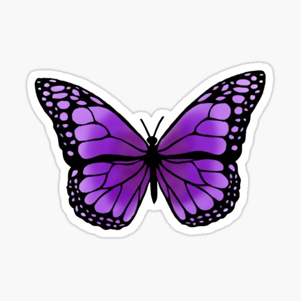 "butterfly - purple" Sticker by camilledash | Redbubble