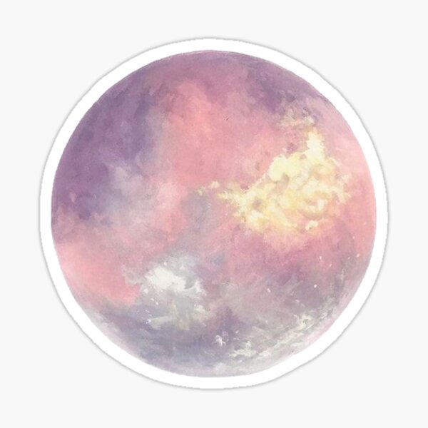 "aesthetic pink moon sticker pack" Sticker by flora12245 | Redbubble