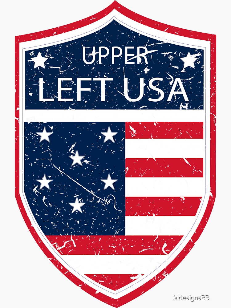 "Upper Left USA United state " Sticker for Sale by Mdesigns23 | Redbubble