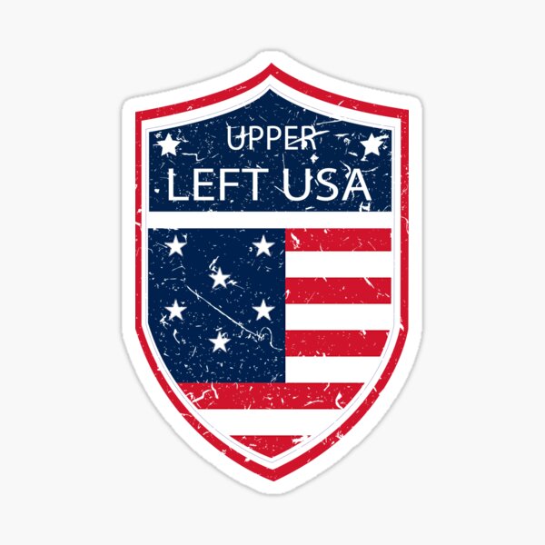 "Upper Left USA United state " Sticker for Sale by Mdesigns23 | Redbubble
