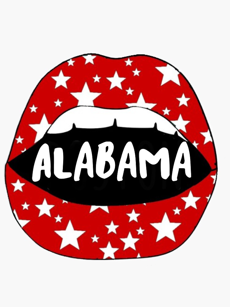 "Alabama Lips Sticker" Sticker for Sale by stickersbyannie | Redbubble