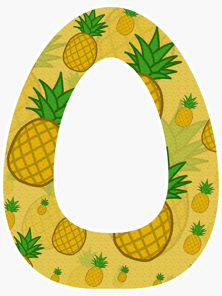 "Pineapple Monogram - Letter O" Sticker for Sale by dylanxh | Redbubble