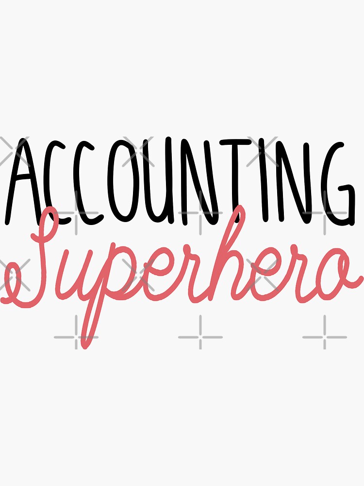 "Accounting Superhero - Pink" Sticker for Sale by SandboxADesigns ...