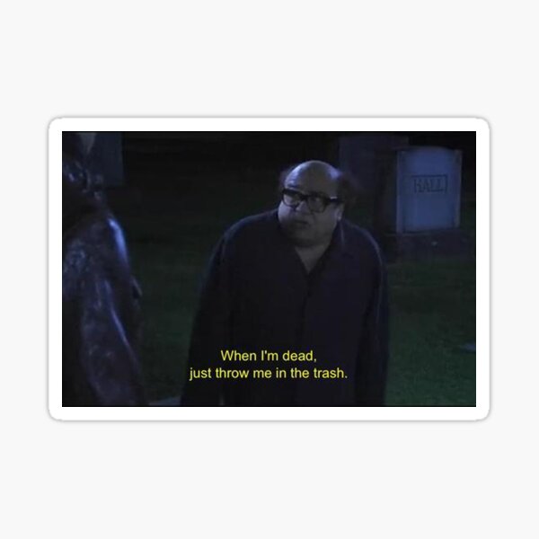 "sunny funny trash man sticker" Sticker by dorimedlin | Redbubble