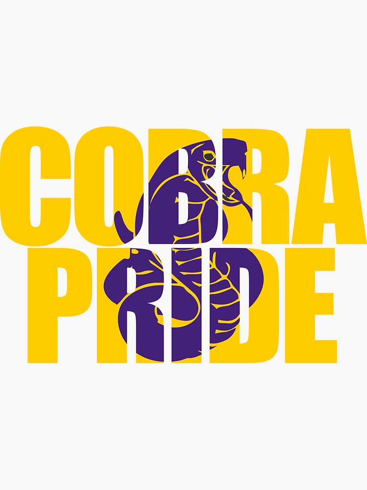 "Cobra Pride Yellow Words Purple Cobra" Sticker for Sale by clounewcomb ...