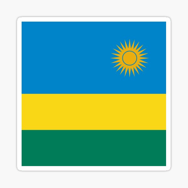 "Rwanda flag " Sticker for Sale by flagshop | Redbubble