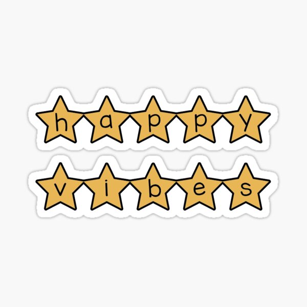 "Happy Vibes " Sticker for Sale by saraf1213 | Redbubble