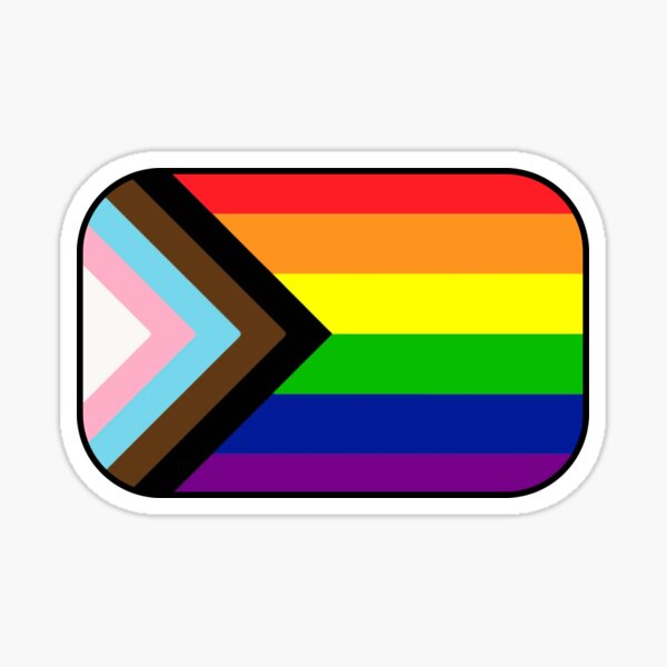 "Inclusive Progress Pride Flag" Sticker for Sale by mtndru | Redbubble