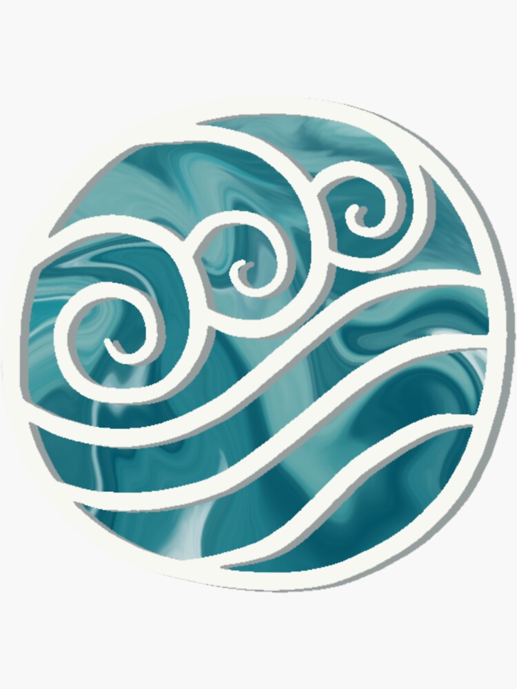 "Water Bender Symbol Tribe" Sticker by a-humble-birb | Redbubble