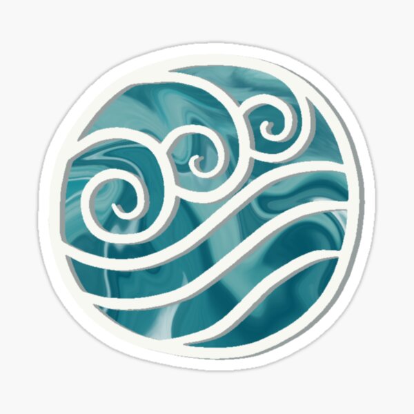 "Water Bender Symbol Tribe" Sticker by a-humble-birb | Redbubble