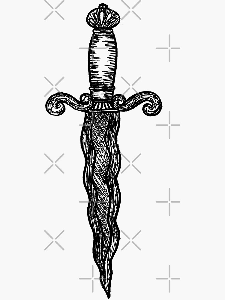 "Wavy Dagger" Sticker by NightmareCrafts | Redbubble