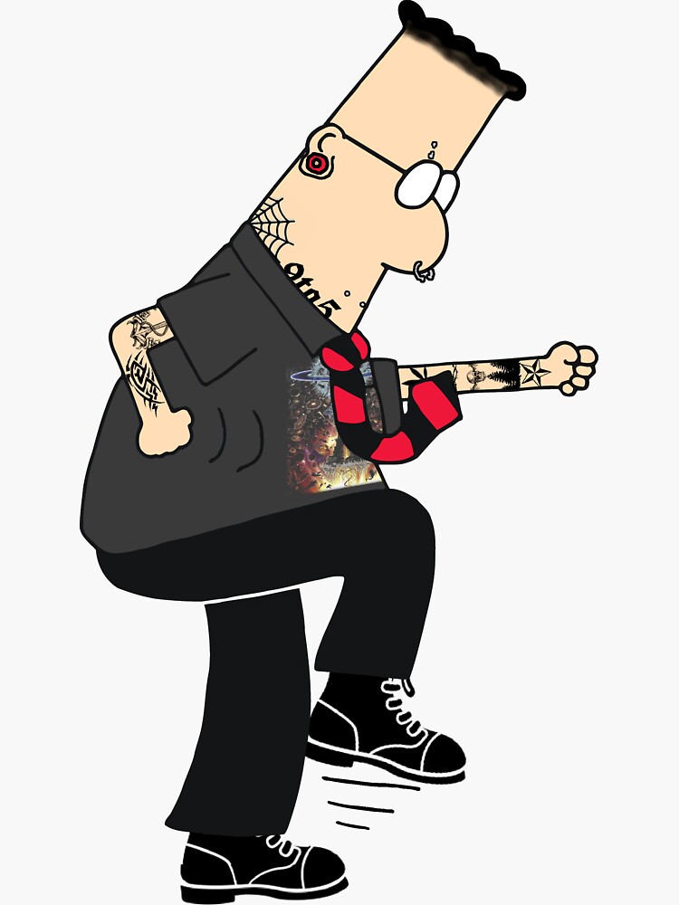 "Punk Dilbert" Sticker for Sale by fallout4kin | Redbubble
