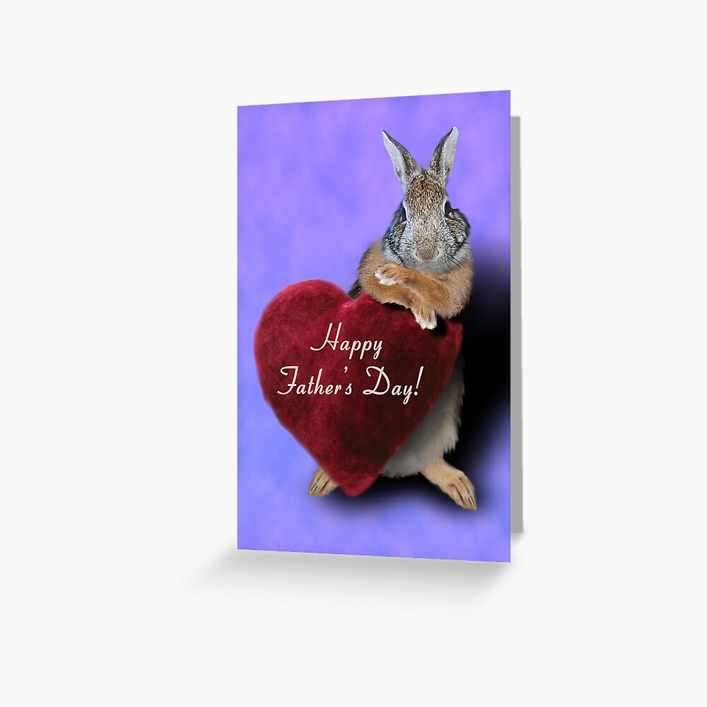 "Father's Day Bunny Rabbit" Greeting Card for Sale by jkartlife | Redbubble