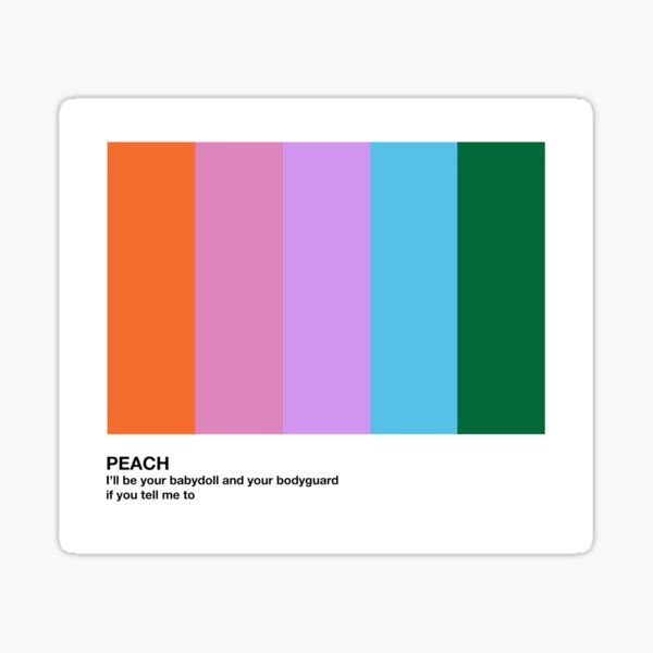 "Peach - Kevin Abstract Color Palette" Sticker by elakalra | Redbubble