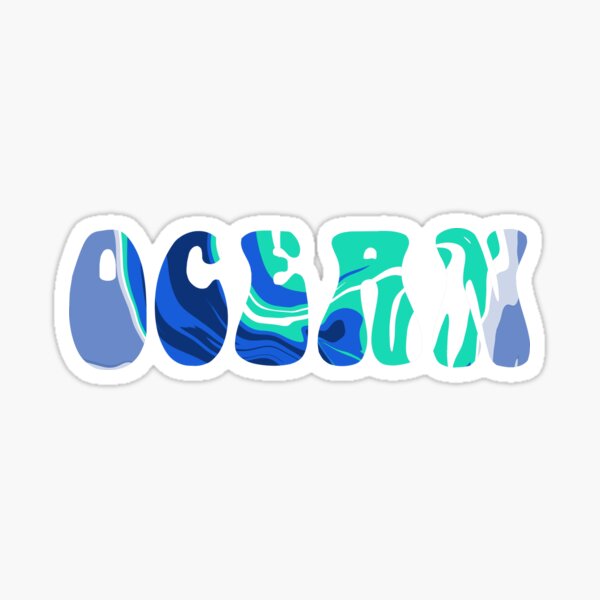 "Aesthetic ocean title " Sticker for Sale by SOcreateCo | Redbubble