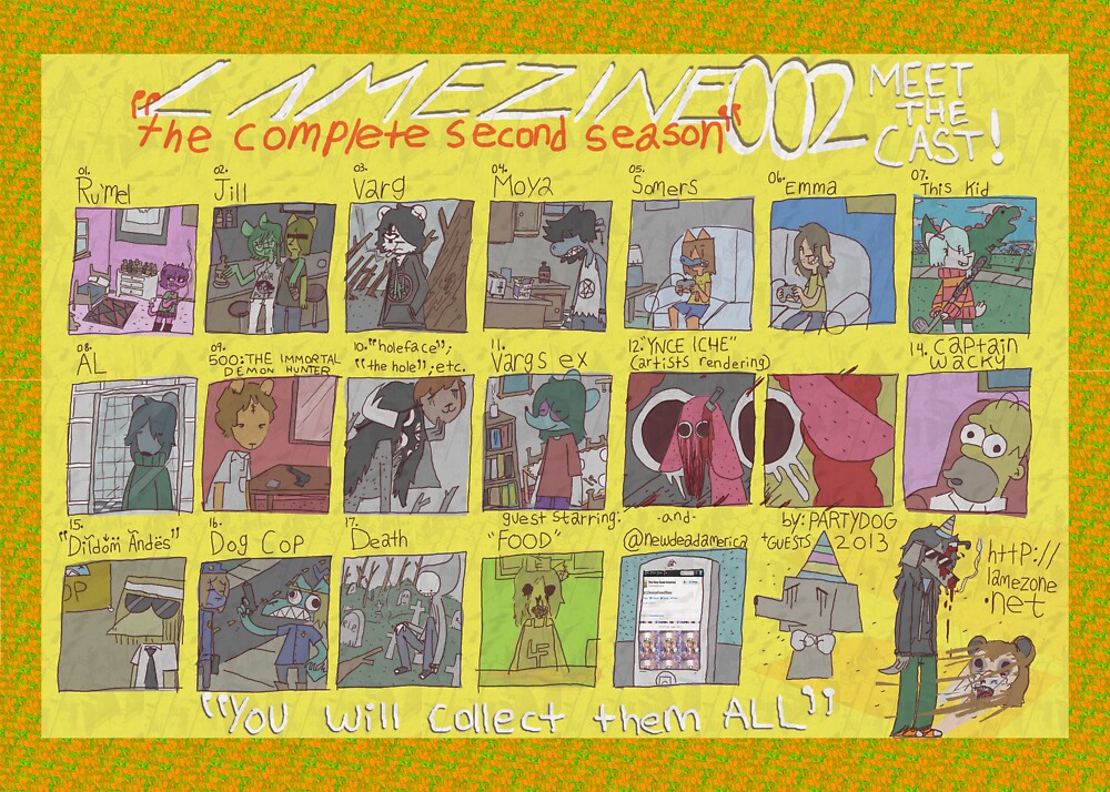 "Lamezine 002 Cast Poster" by lamezone | Redbubble