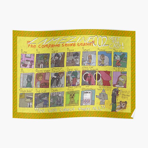 "Lamezine 002 Cast Poster" Poster for Sale by lamezone | Redbubble