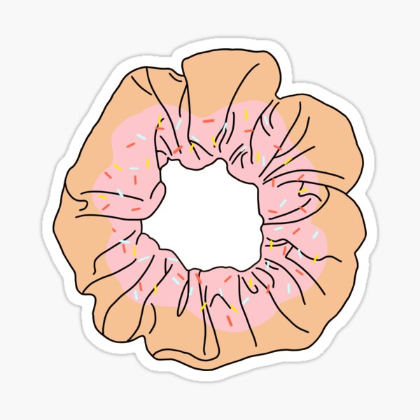 "Scrunchie Donut " Sticker for Sale by zeina0 | Redbubble