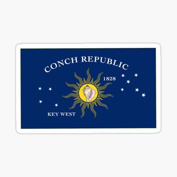 "Long Live the Conch Republic!" Sticker by SouthbyKeyWest | Redbubble