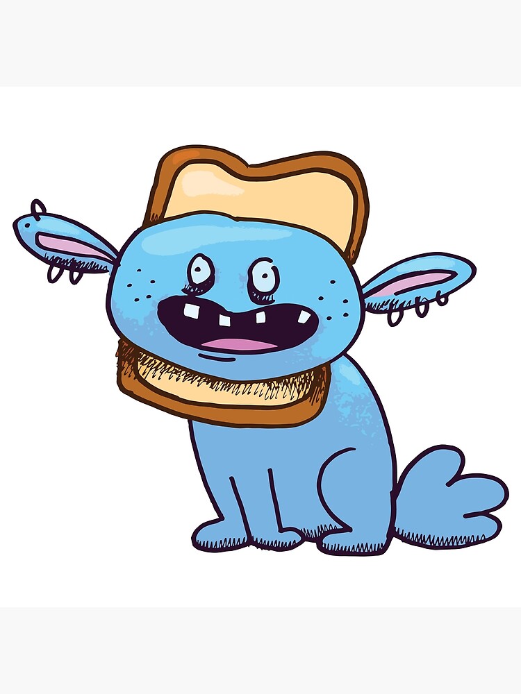 "Bread Head Funny Hand Drawn Monster Doodle" Poster for Sale by ...