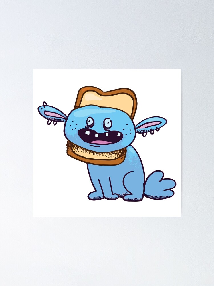 "Bread Head Funny Hand Drawn Monster Doodle" Poster for Sale by ...