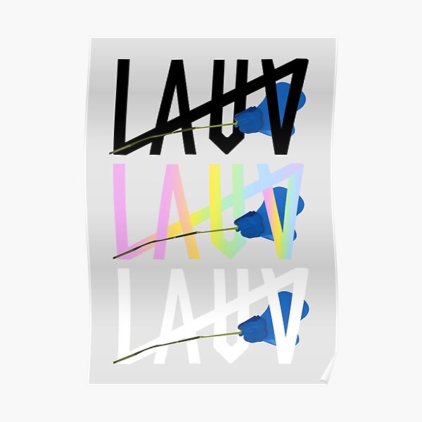 "lauv blue flower sticker pack" Poster for Sale by kingofmyheart ...