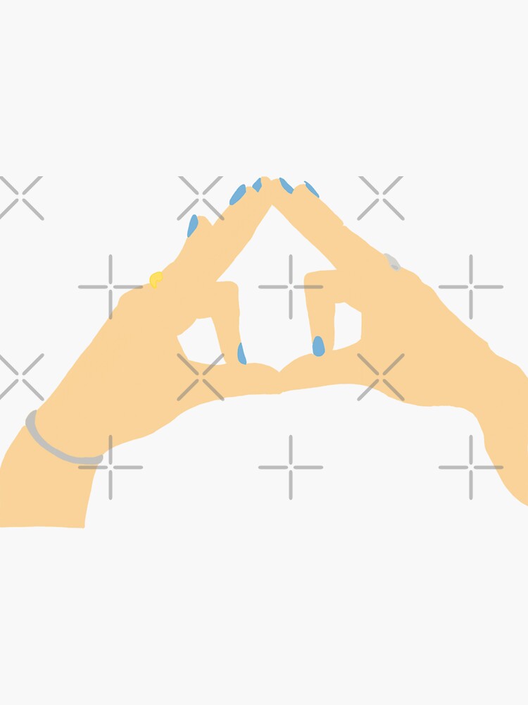 Pi Phi Hand Sign Sticker For Sale By Stmccull Redbubble