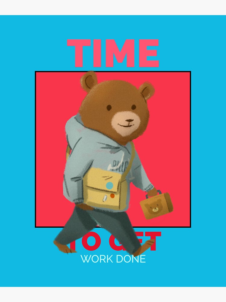 "Time to get some work done" Sticker by Sobri | Redbubble