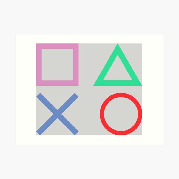"Playstation Buttons Logo PS1 PSX PS2 PS3 PS4 PS5" Art Print for Sale ...