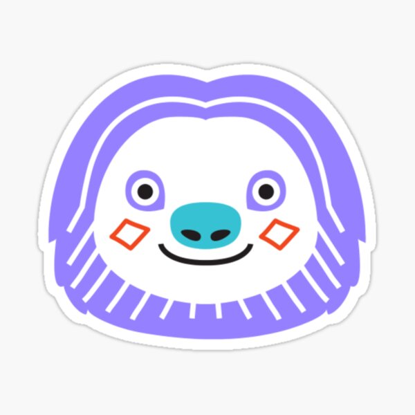 "Purple Sloth Print" Sticker by kirstenovich | Redbubble