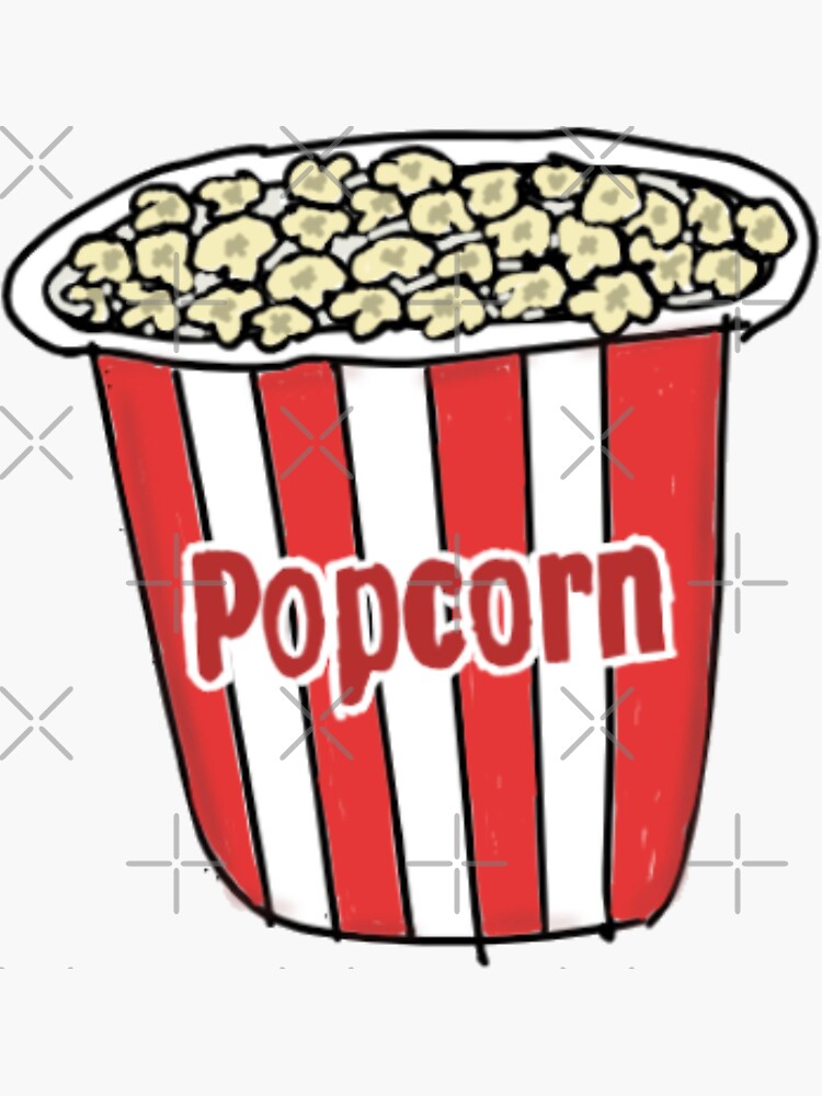 "Popcorn" Sticker for Sale by vpittore | Redbubble