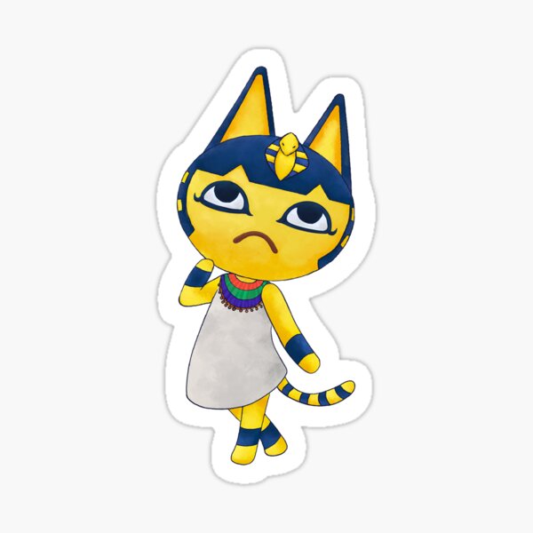 "Ankha " Sticker for Sale by Lockbirdco | Redbubble