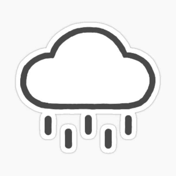 "Rain cloud" Sticker by jk-stickers | Redbubble
