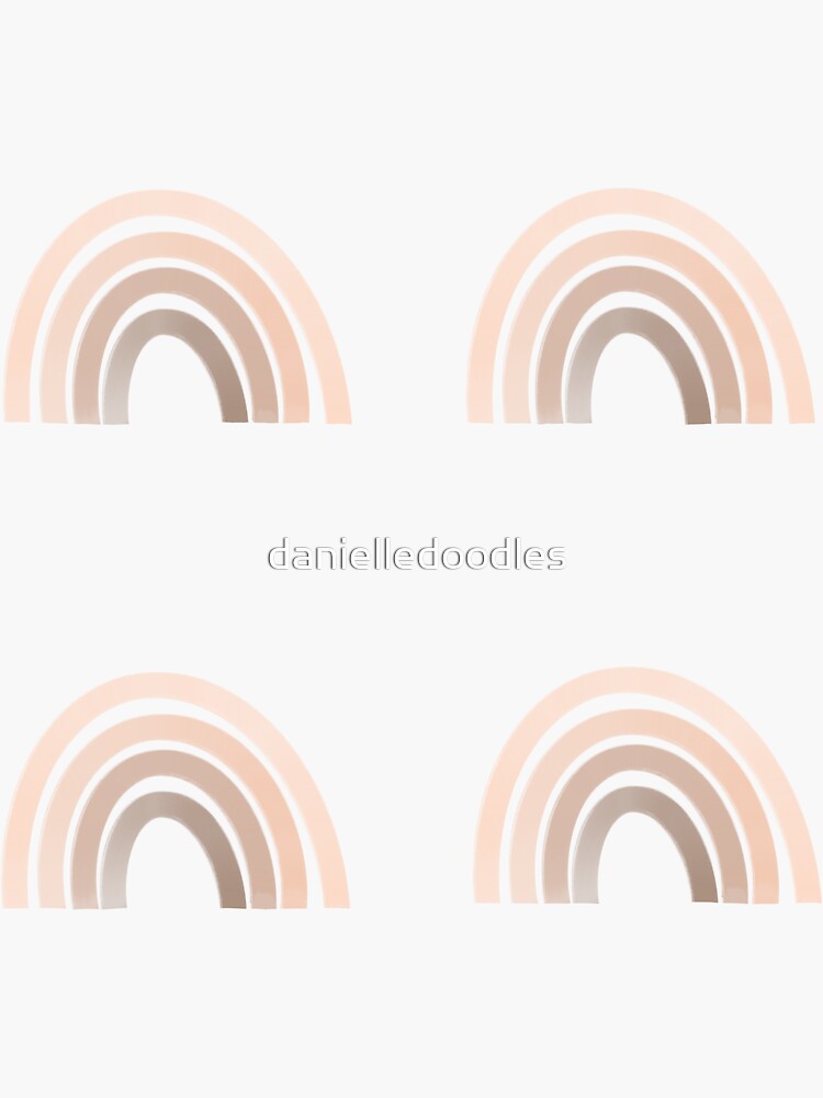 "Beige Rainbow Value Pack " Sticker for Sale by danielledoodles | Redbubble