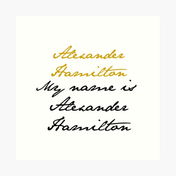 Hamilton Musical Art Prints | Redbubble