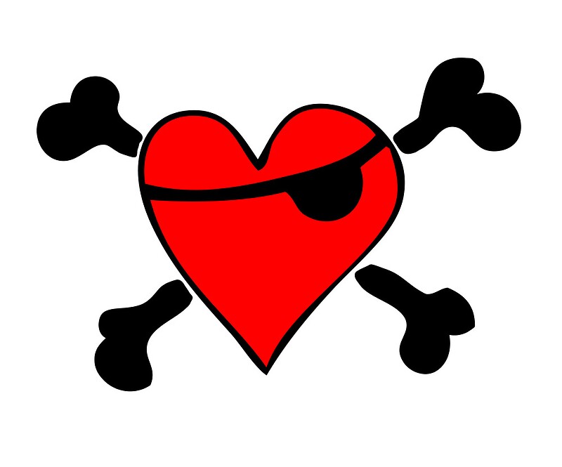 "Pirate Heart (clear background)" Posters by Bela-Manson | Redbubble