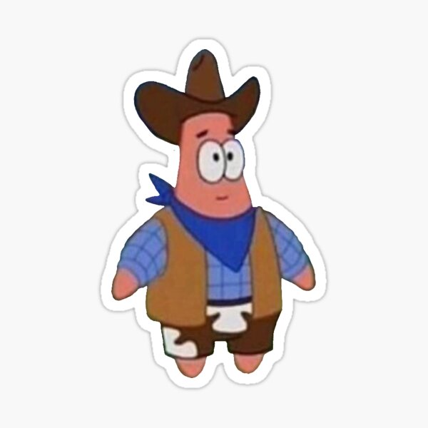 Patrick Cowboy Stickers | Redbubble