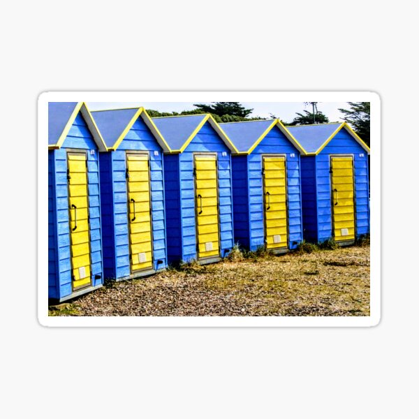 "Beach Huts" Sticker by Seashorepics | Redbubble
