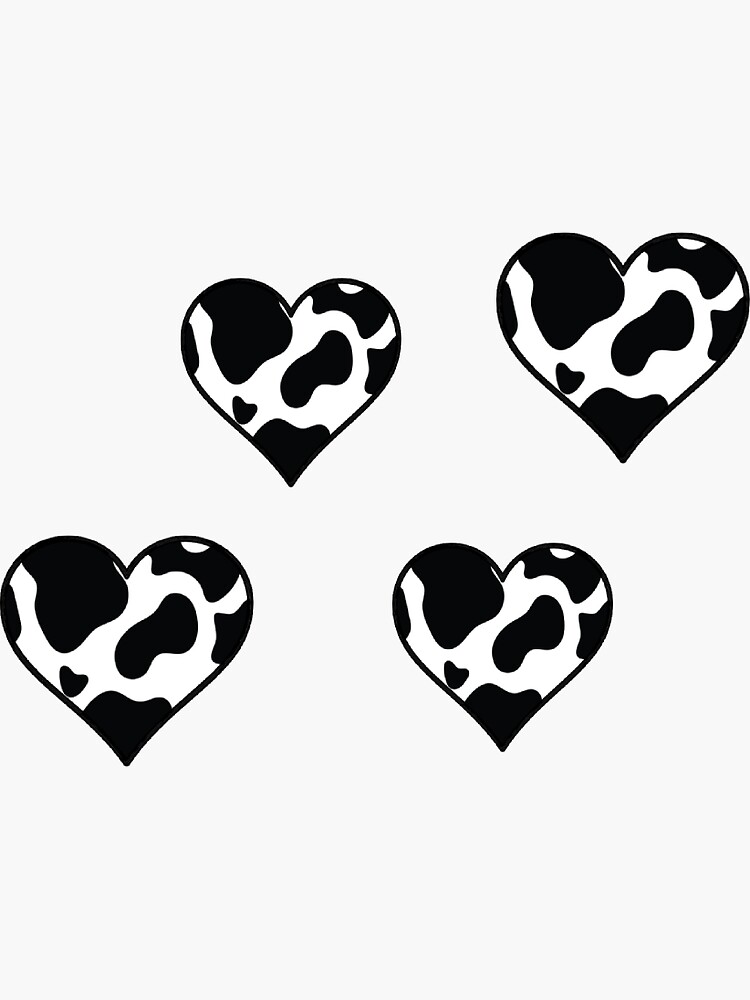 "cow patterned hearts" Sticker by julianagarciaa | Redbubble