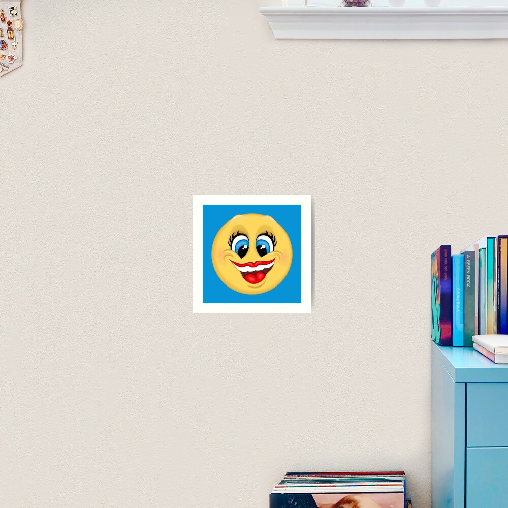"Lady Smiley Face" Art Print by michellecares | Redbubble