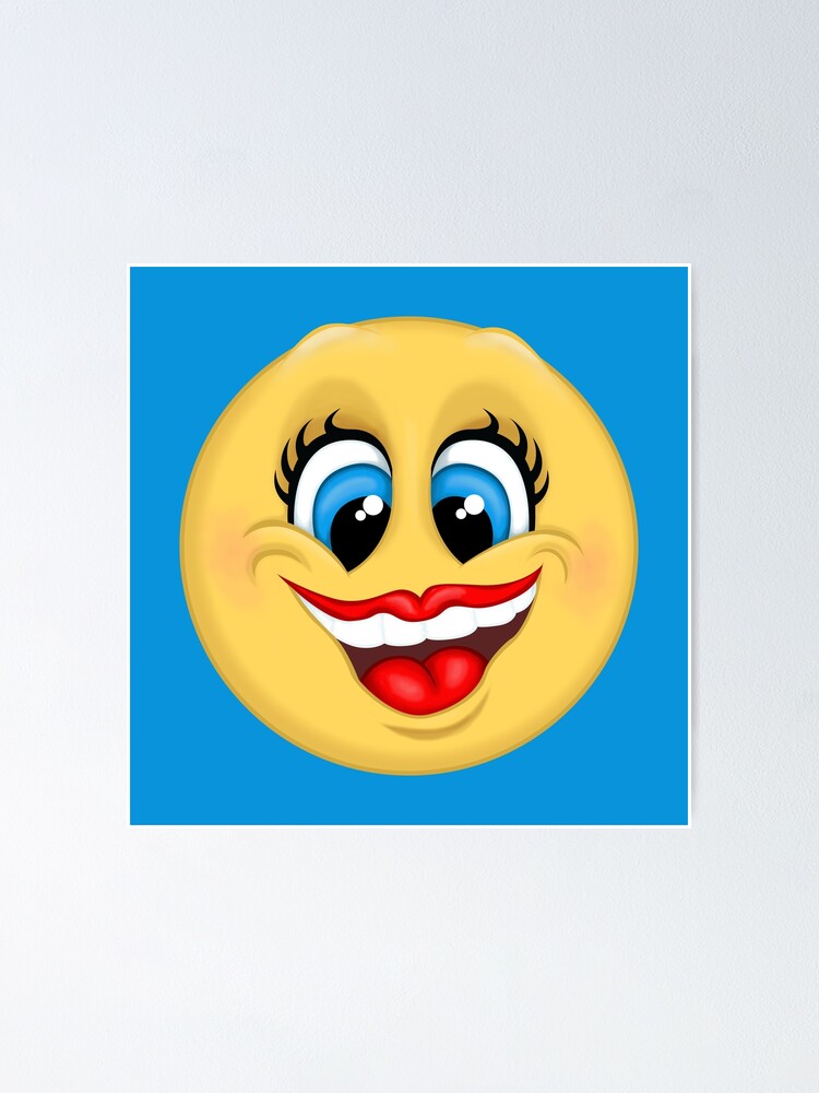 "Lady Smiley Face" Poster by michellecares | Redbubble