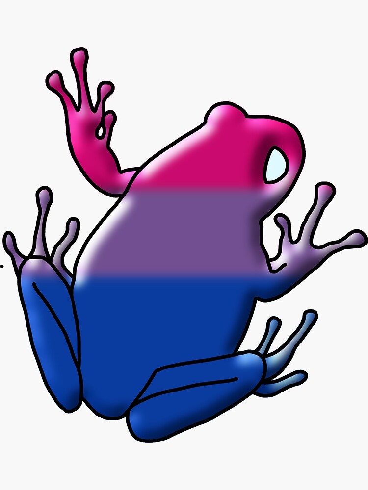 "bisexual pride frog!" Sticker by balter | Redbubble