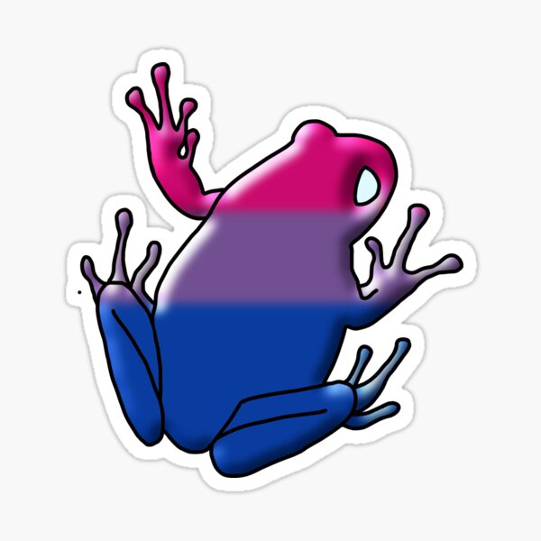 "bisexual pride frog!" Sticker by balter | Redbubble