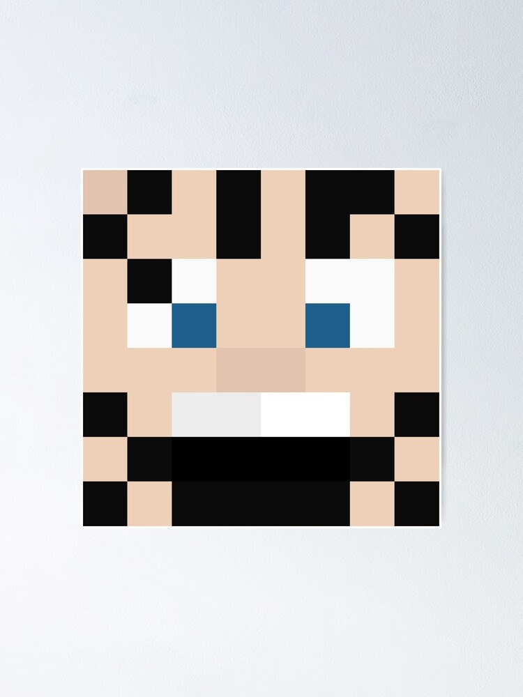"djh3max Minecraft skin - HatFilms Ross face" Poster by youtubedesign ...