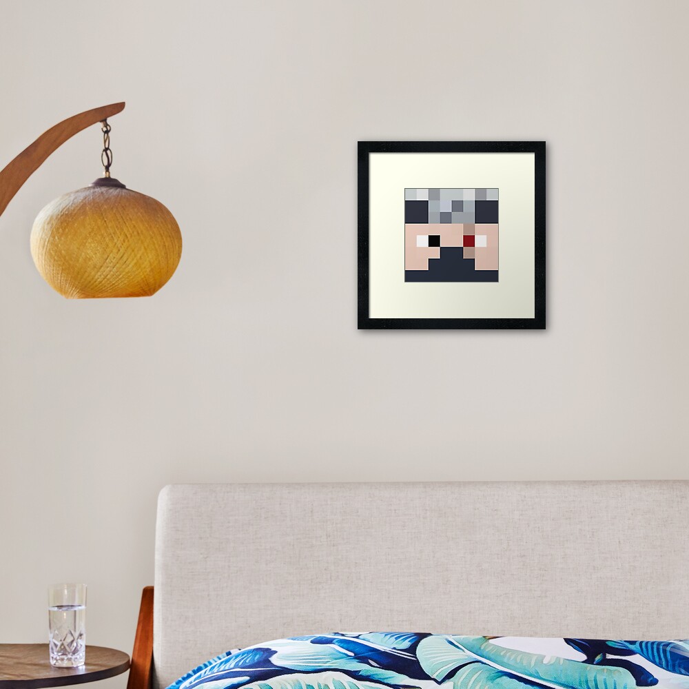 "Ethoslab Minecraft skin - Etho face" Framed Art Print for Sale by ...