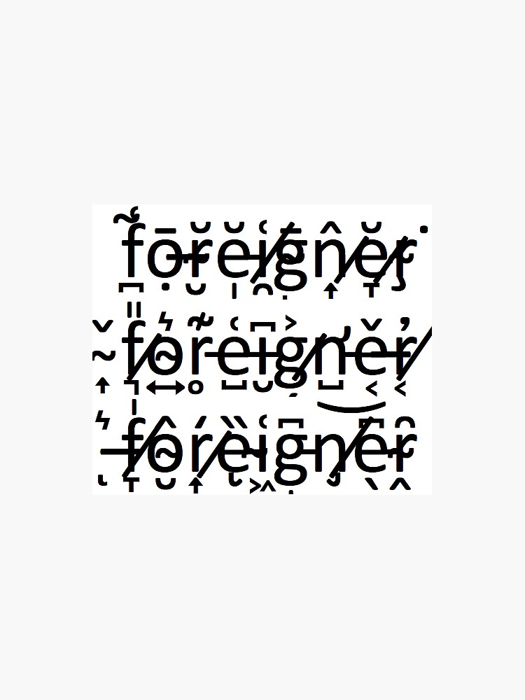 "FOREIGNER TREND STICKER" Sticker for Sale by amy-post | Redbubble