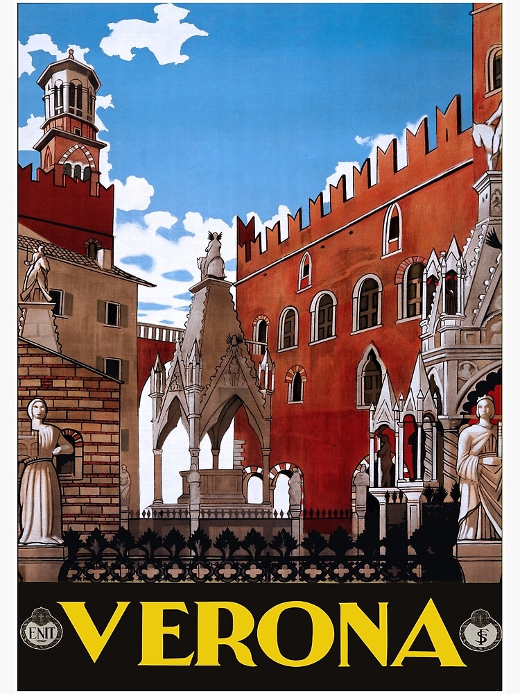 "Verona Travel Poster Restored." Poster by mccabet | Redbubble
