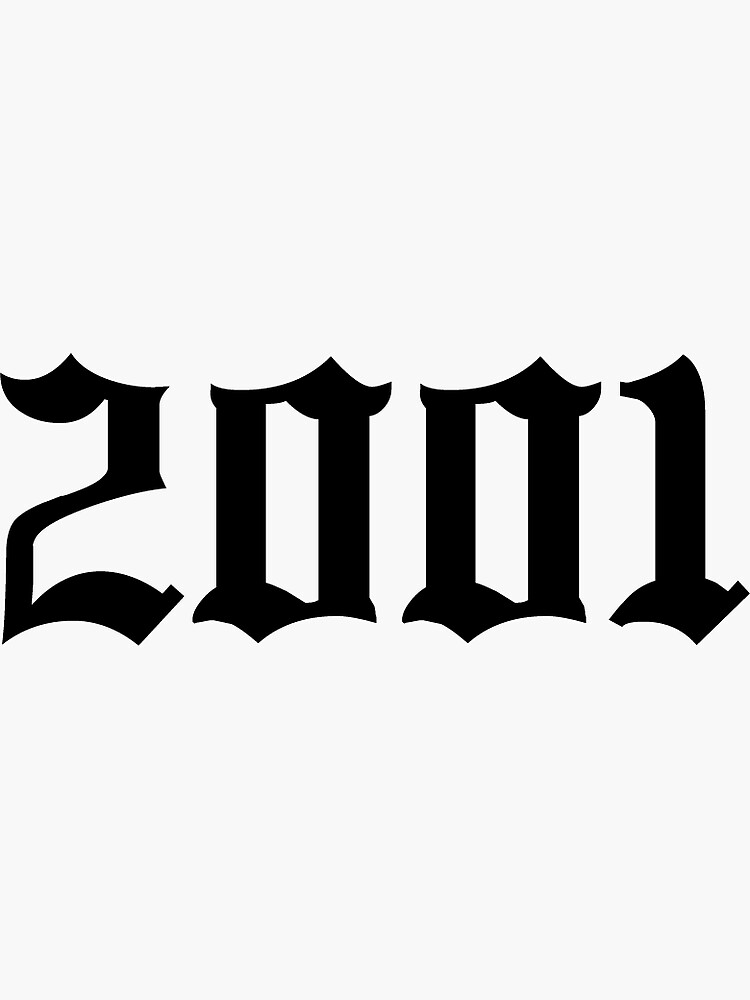 "2001" Sticker for Sale by ambamears | Redbubble